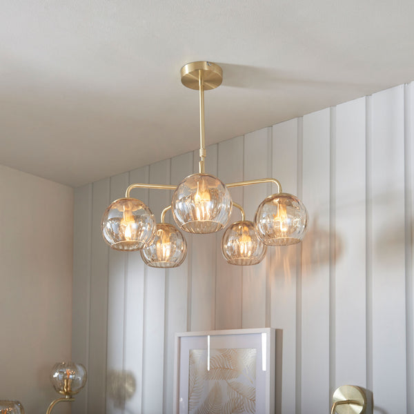 Endon Dimple 5lt pendant 91969 – Prisma Lighting