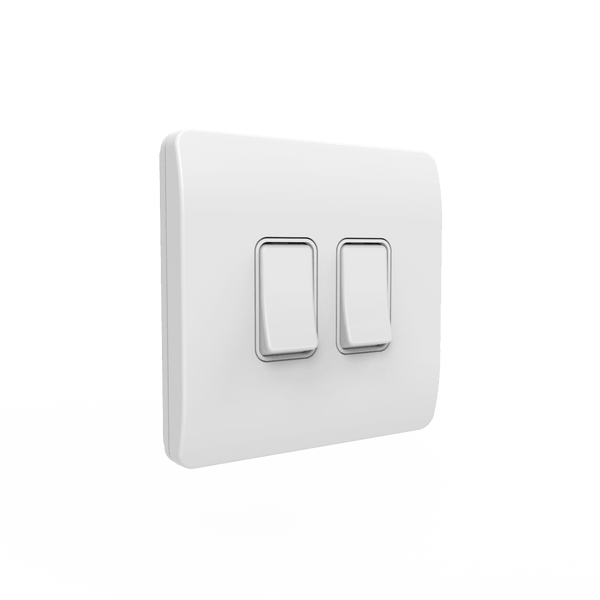 Culina Konect 2 Gang Kinetic Switch Frame - Slim Grid White – Prisma ...