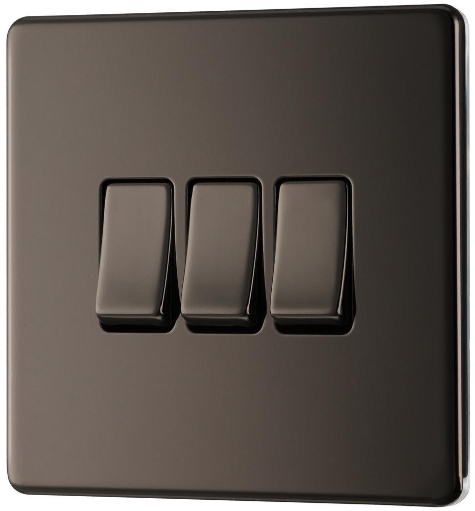Effortlessly Control Three Lights Screwless Flatplate Triple Switch ...