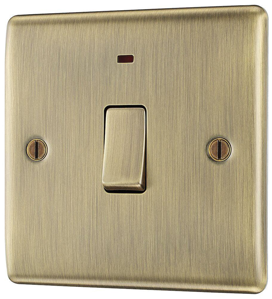 Nexus Metal 20A Single Switch with Indicator - Multiple Finishes ...