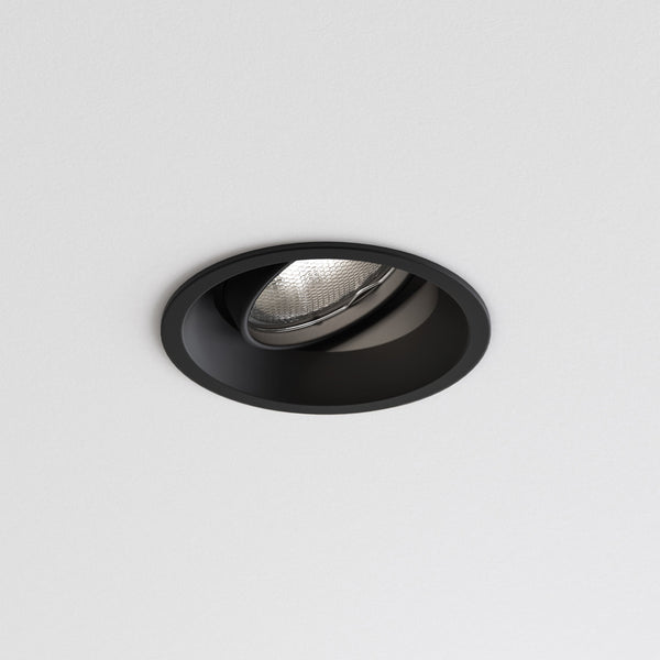 Astro Minima Round Adjustable Downlight – Matt Black GU10 Tilt & Swivel ...