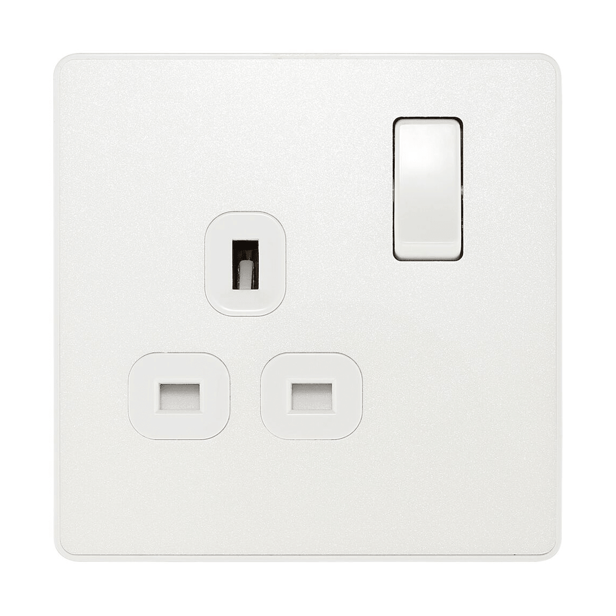 BG Evolve Pearlescent White Single Switched 13a Socket PCDCL21W-01 ...