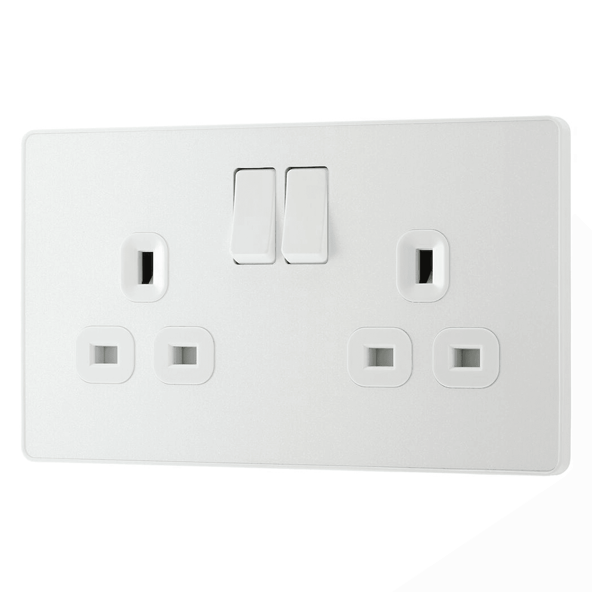 BG Evolve Pearlescent White Double Switched 13a Socket PCDCL22W-01 ...