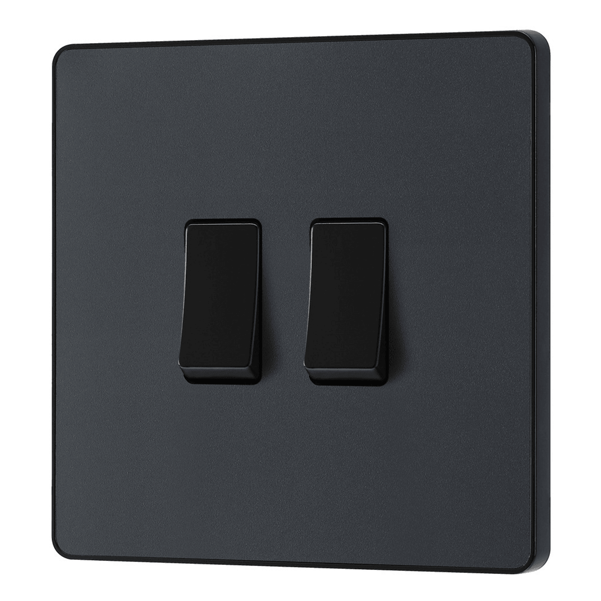 BG Evolve Pearlescent White Double Light Switch 20a 2 Way PCDCL42W-01 - Prisma Lighting