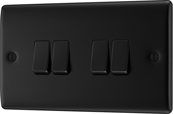 Quadruple Switch, 20A 16AX 2 Way - Nexus Metal – Prisma Lighting
