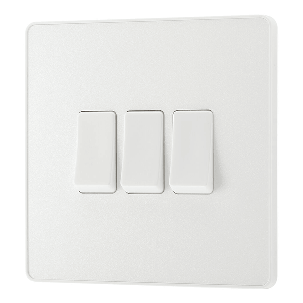 BG Evolve Pearlescent White Triple Light Switch 20a 2 Way PCDCL43W-01 ...