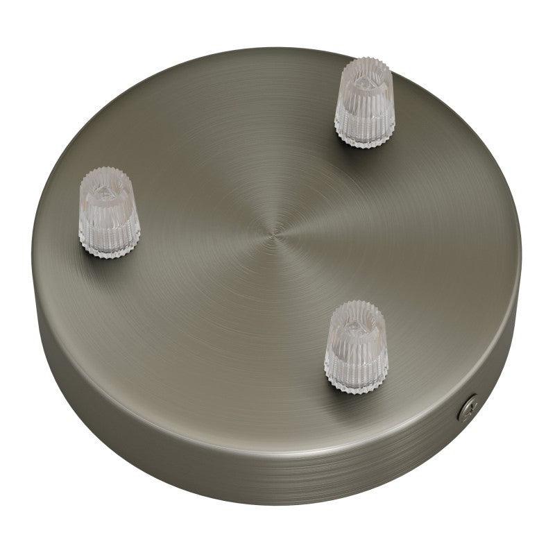 Satin Chrome Triple Output Ceiling Rose